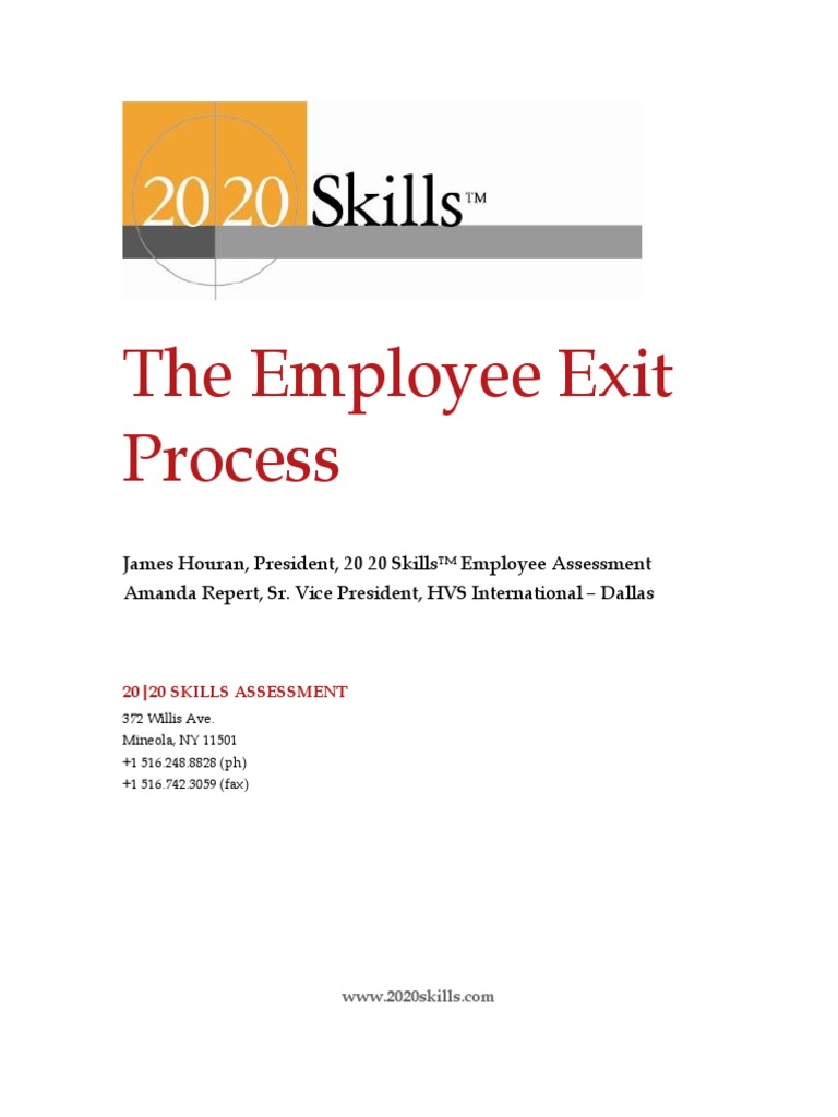 The Employee Exit Process | PDF | Employment | Educational Assessment