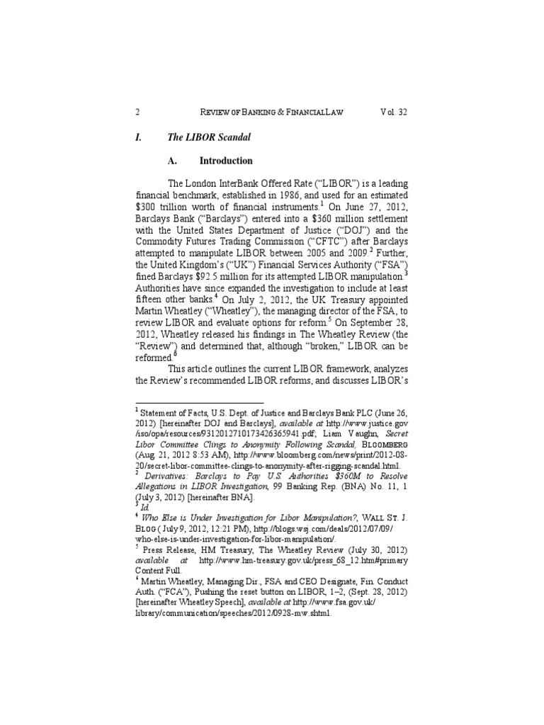 The LIBOR Scandal | PDF