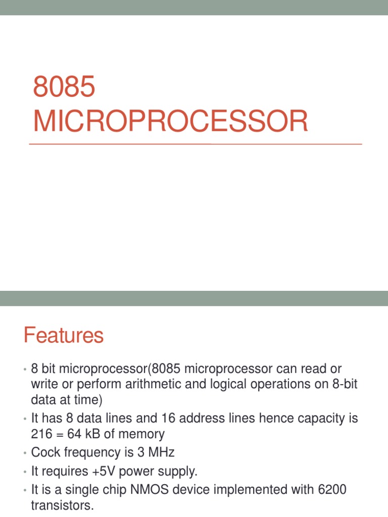 8085 Microprocessor | PDF | Electronic Design | Electronics