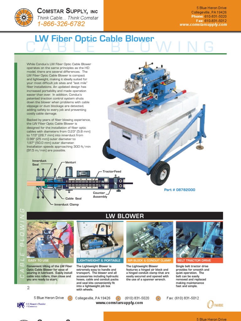 Cable Blowing, Handheld Blower and Microduct Installation | PDF | Duct ...