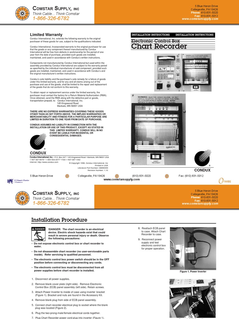 Electronic Control Box Chart Recorder | PDF | Electrical Connector | Ac ...
