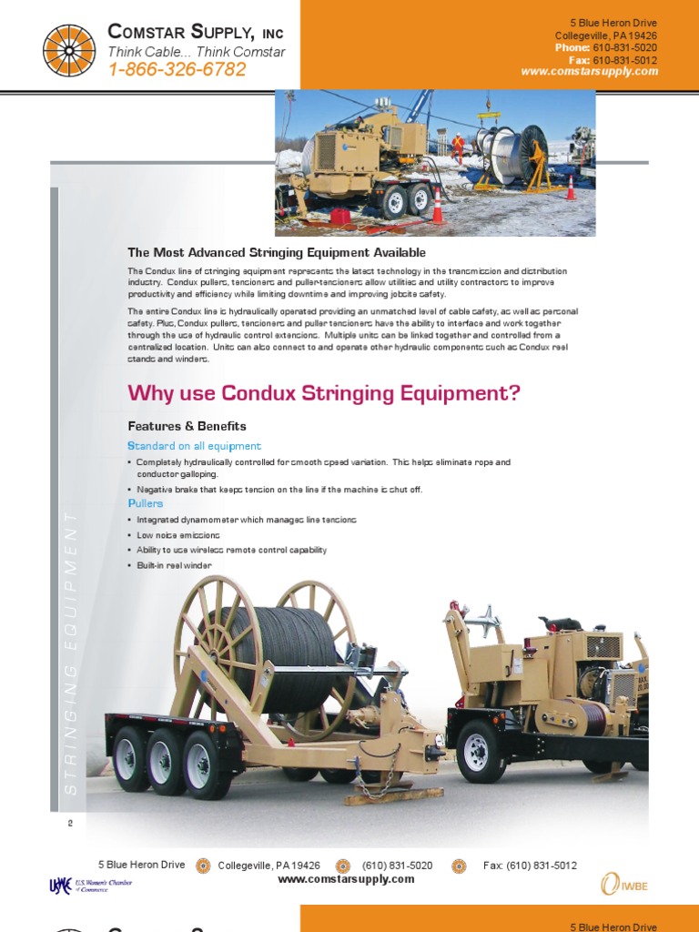 Condux Distribution and Stringing Equipment | PDF | Trailer (Vehicle ...