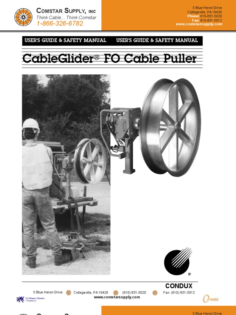 Condux Fiber Optic Cable Puller | PDF | Electrical Connector | Electric ...