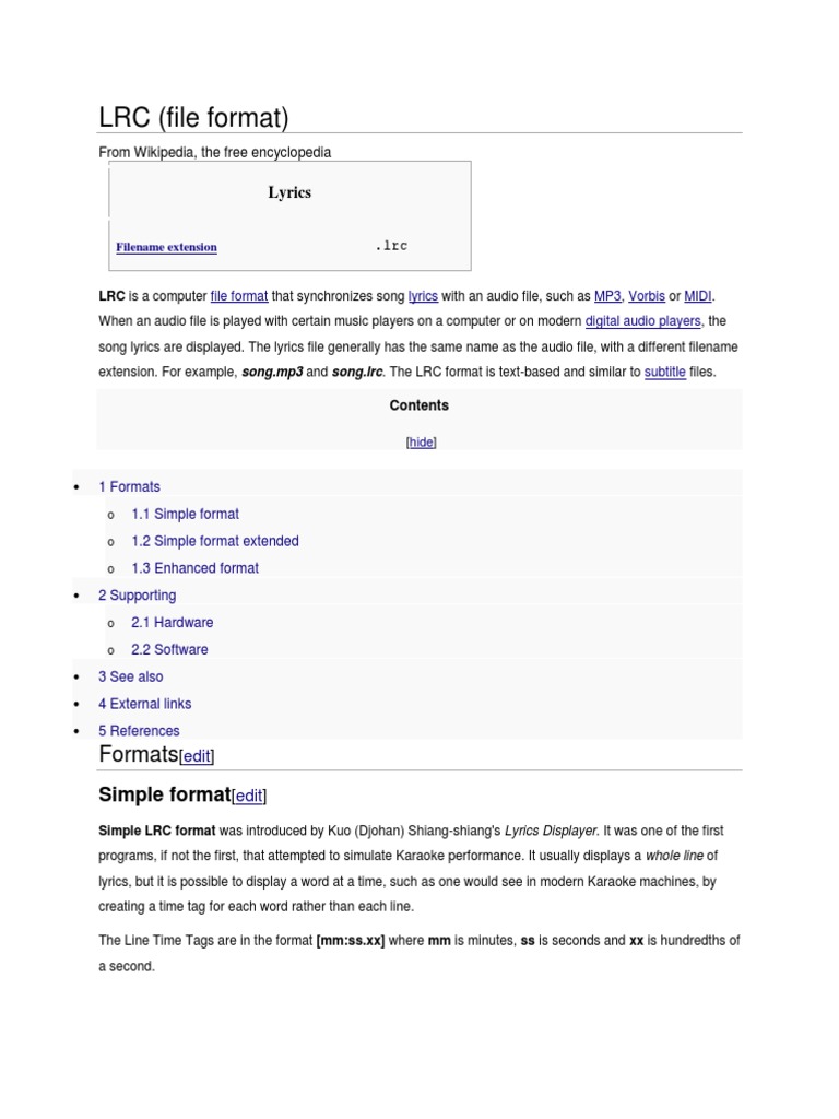 LRC | PDF | Digital Technology | Software