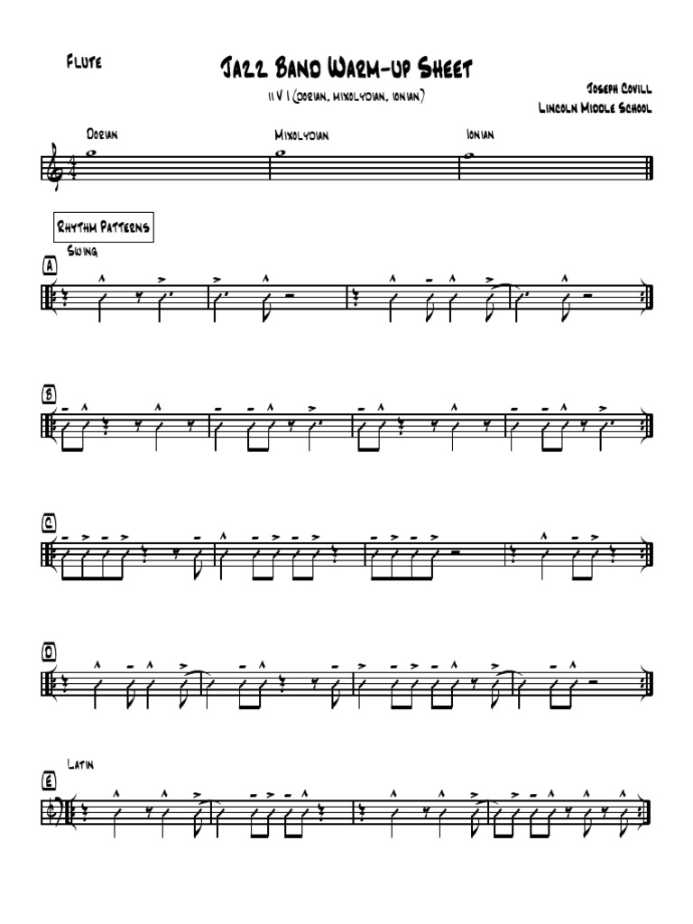 Jazz Band Warmups All | PDF