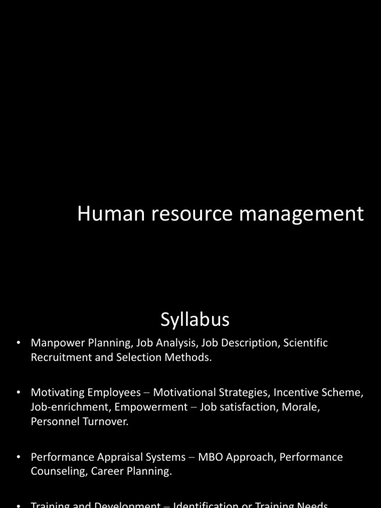 HRM PPT - Manpower Planning and Recruitment & Selection | PDF | Employment | Recruitment