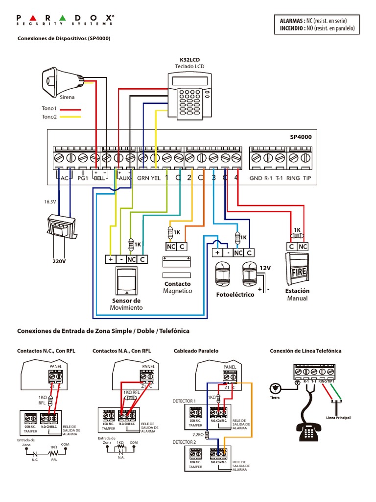 Alarma - Conexion y Configuracion Paradox
