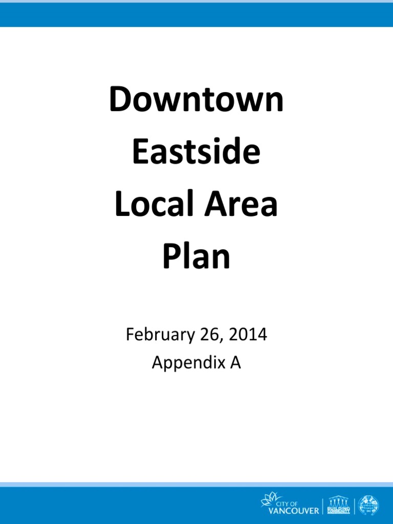 Downtown Eastside Draft Local Area Plan | PDF | Affordable Housing ...