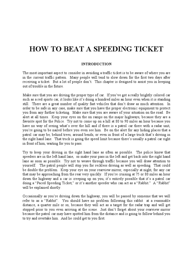 Ebook How To Beat A Speeding Ticket Pdf Traffic Ticket Prosecutor