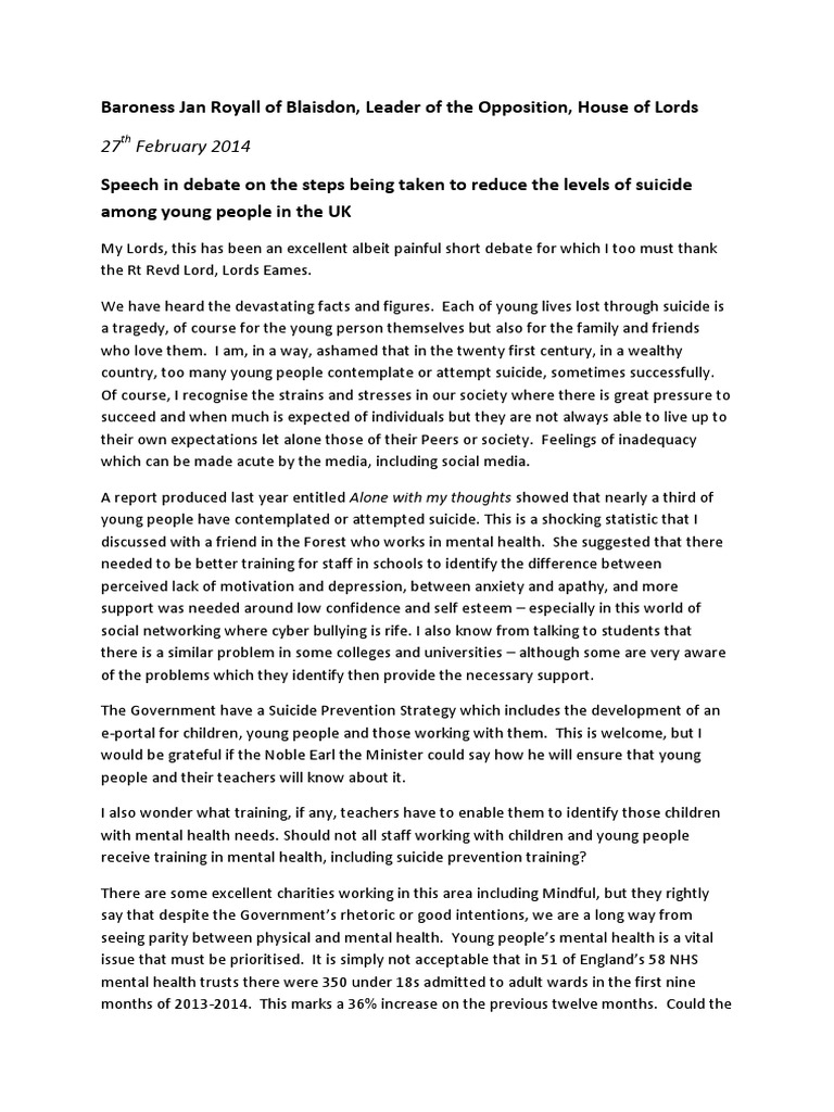 27 February 2014: Baroness Jan Royall of Blaisdon, Leader of The ...