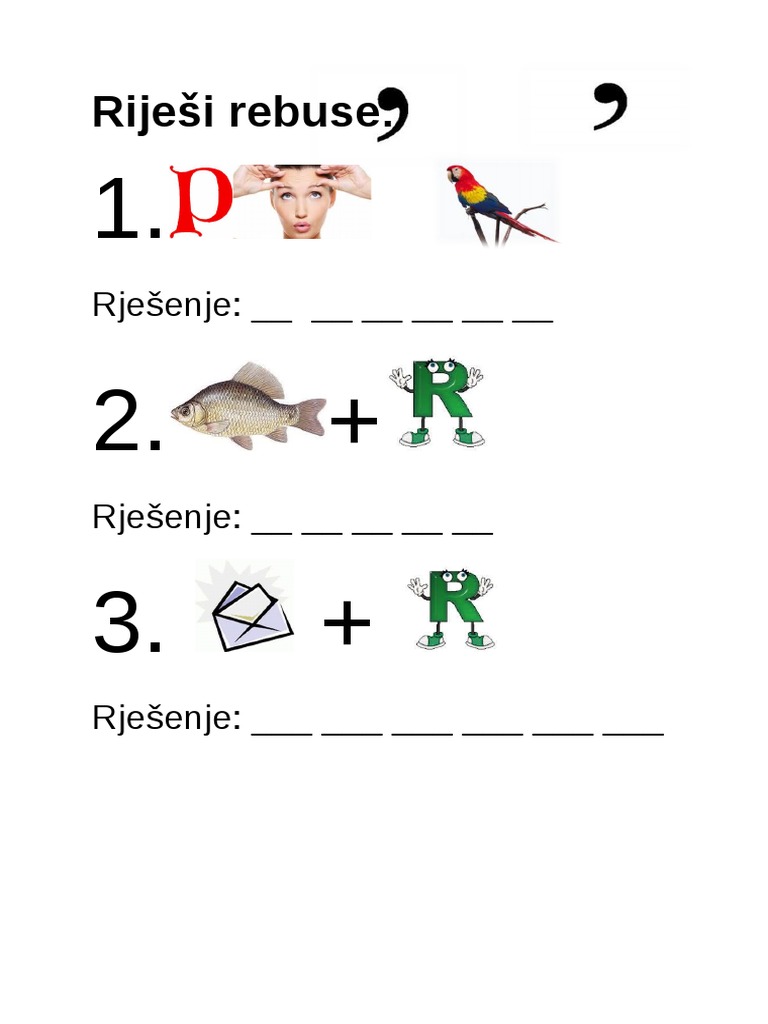 Rebusi - Zanimanja Ljudi | PDF