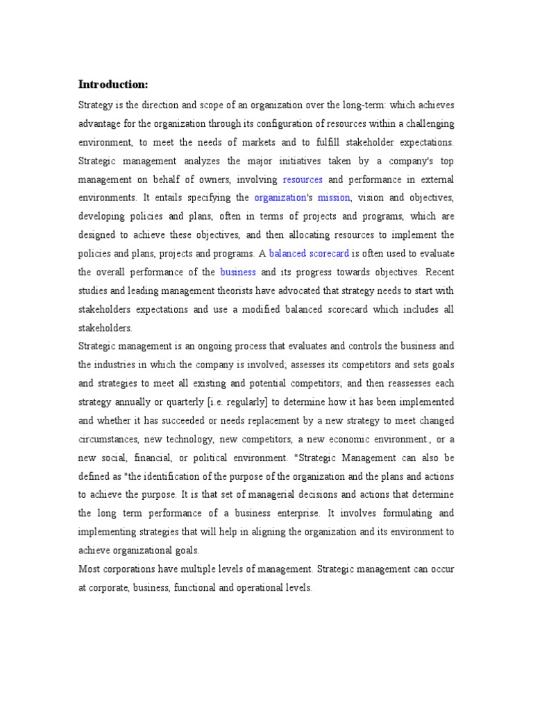 Strategic Mgt Pdf Strategic Management Leadership
