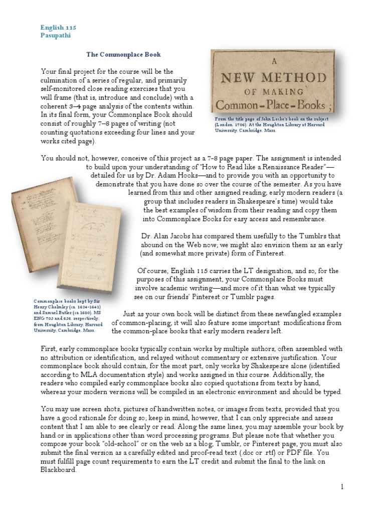 The Commonplace Book | Download Free PDF | Books | Languages