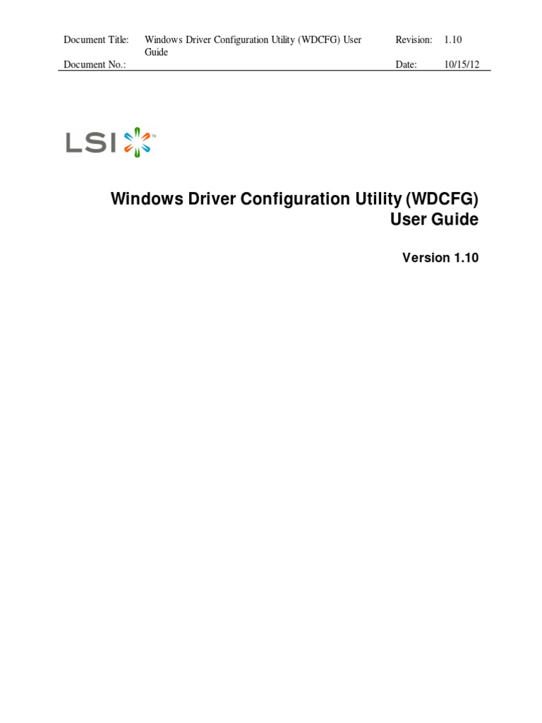 User Guide - Windows Driver Configuration Utility | PDF | Windows ...