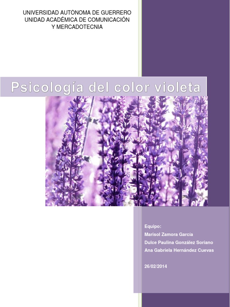 Psicología del Color Violeta | PDF | Color | Sicología