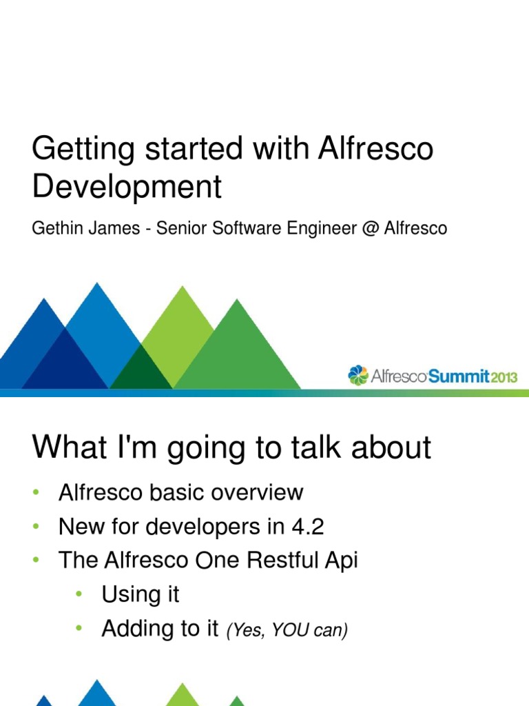 Getting Started With Alfresco Development | PDF | Representational State Transfer | Metadata
