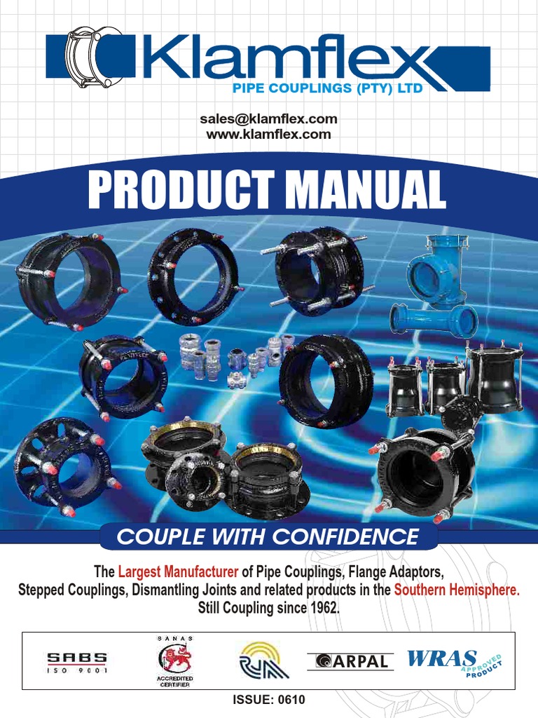 Klamflex Pipe Couplings Manual | PDF | Pipe (Fluid Conveyance) | Industries