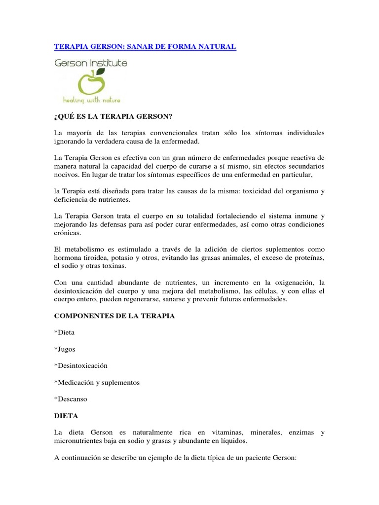 Terapia Gerson | PDF | Migraña | Cáncer