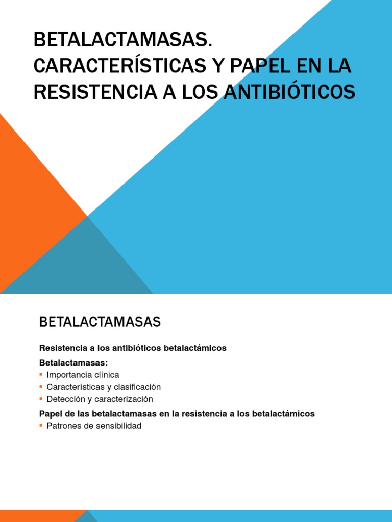 Clasificación de Betalactamasas | PDF | Beta lactamasa | Antibióticos
