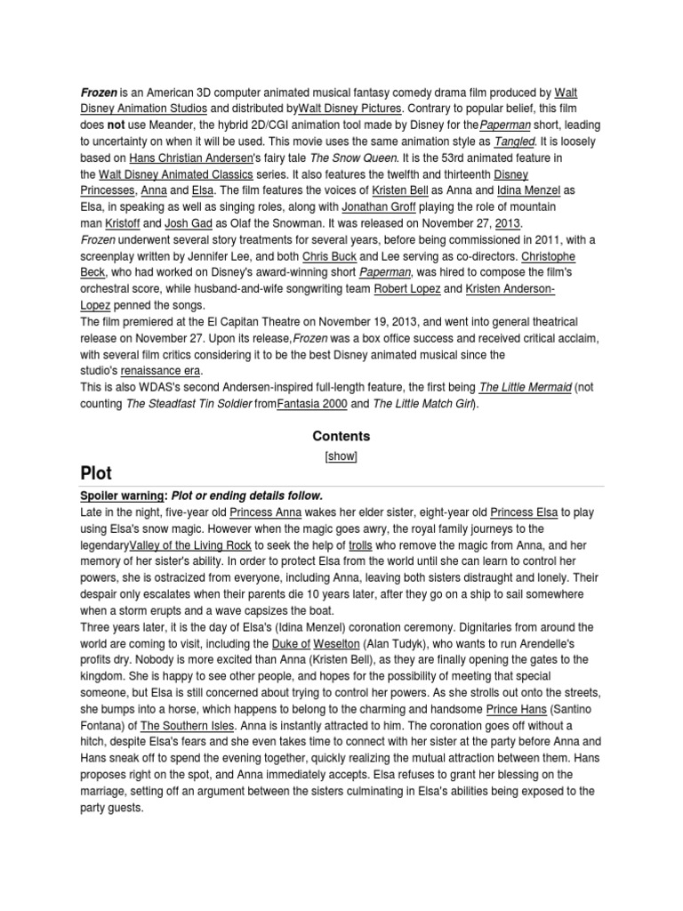 Frozen 2 | PDF | Animation | Cinema