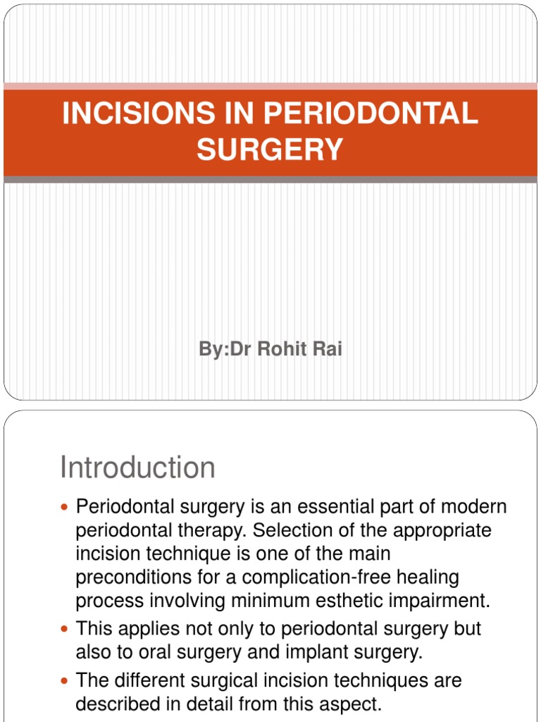 Incision | PDF | Dentistry | Human Head And Neck