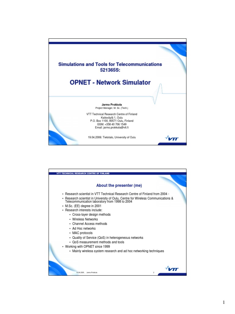 OPNET Network Simulation Overview | PDF