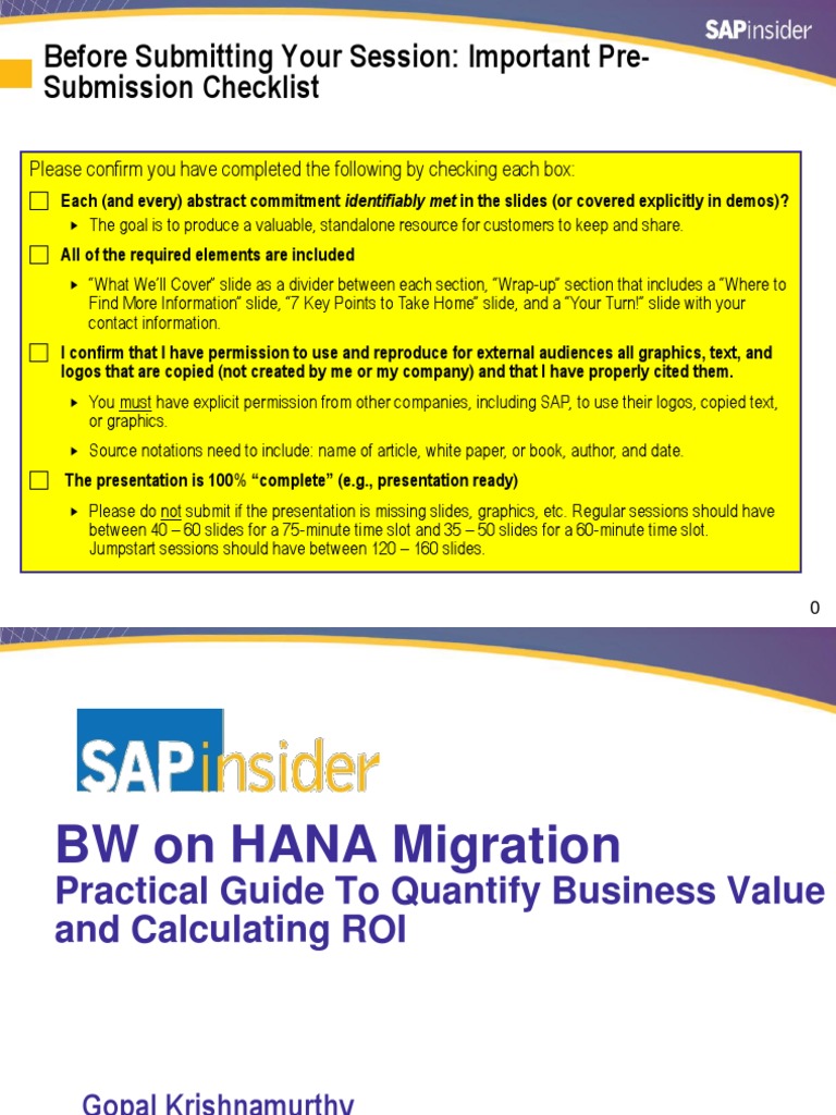 BW On Hana Roi - Ag v8 | PDF | Sap Se | Data Warehouse BW On Hana Roi - Ag v8 | PDF | Sap Se | Data Warehouse