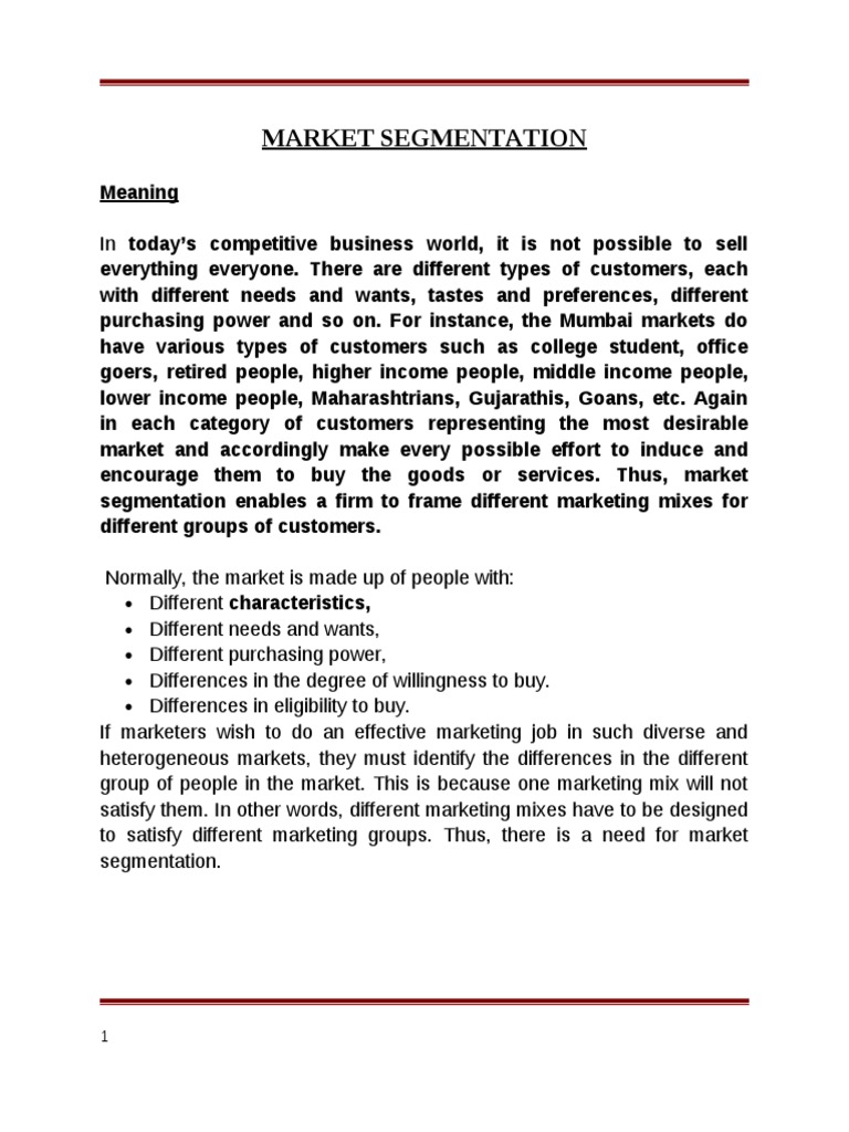 Market Segmentation Apple | Market Segmentation | Marketing