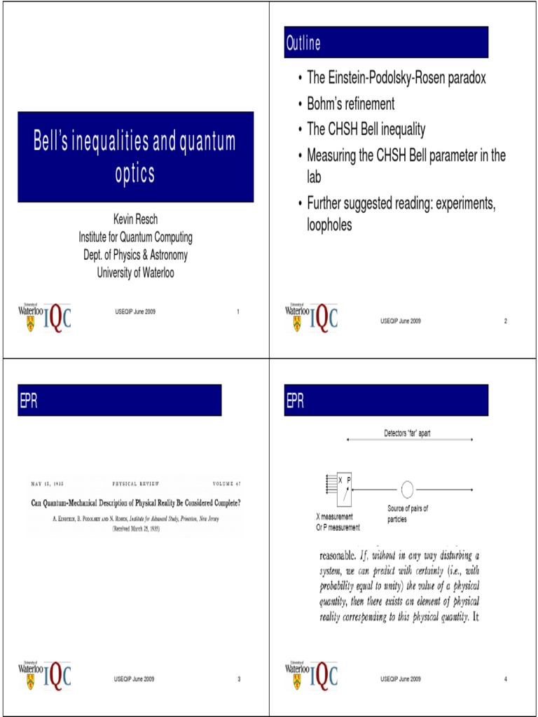 Exploring the Foundations of Quantum Mechanics: An Introduction to Bell ...