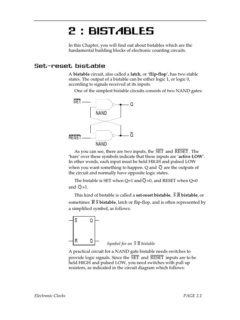 Bistable Circuit | Download Free PDF | Computer Engineering | Digital ...