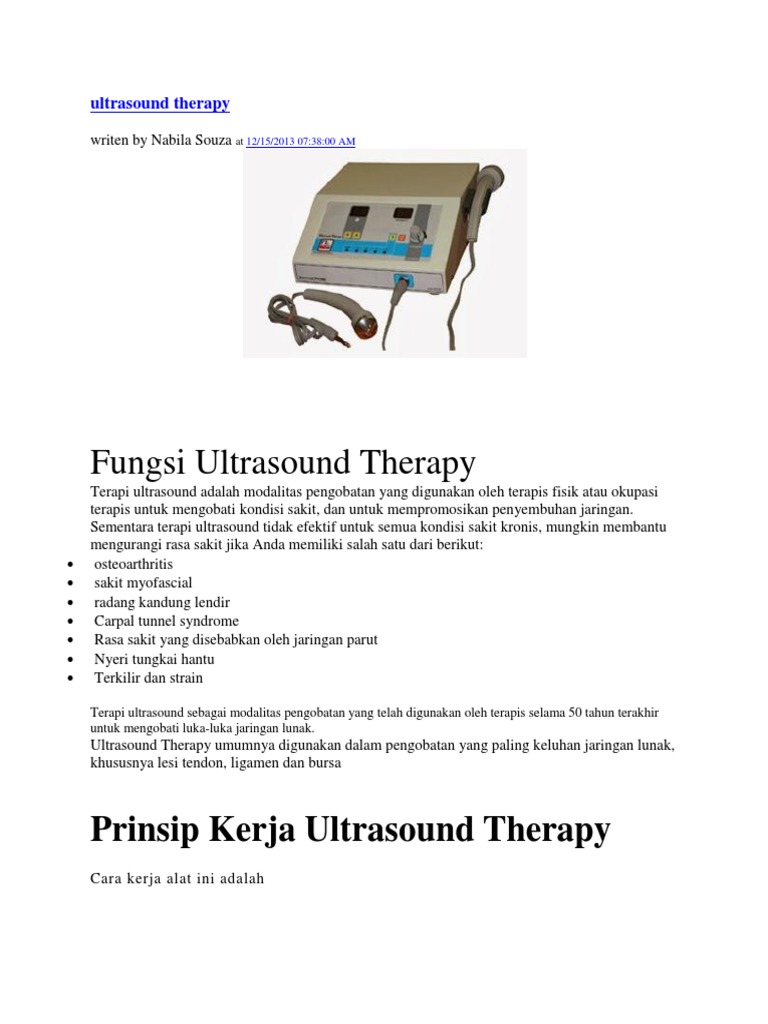 Fungsi dan Mekanisme Terapi Ultrasound | PDF | Sains & Matematika