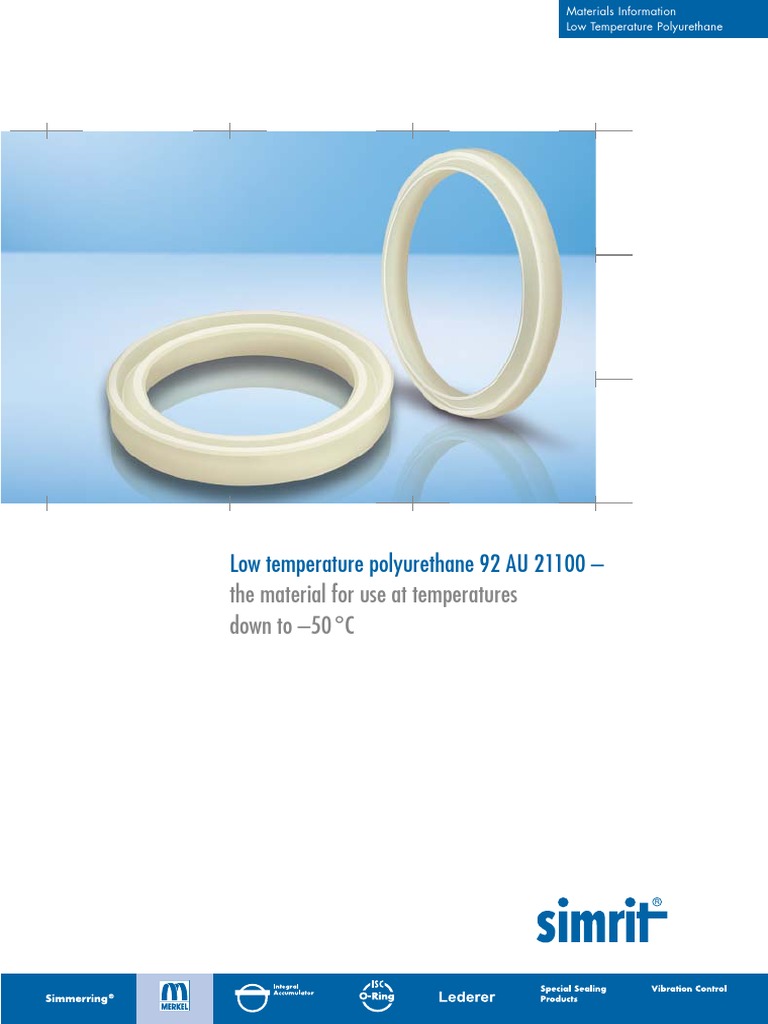 Simrit - Broșura Low Temperature Polyurethane 92 AU 21100 (The Material ...