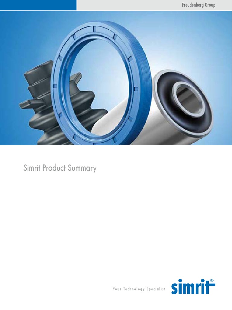 Simrit - Broșura Simrit Product Summary | PDF | Piston | Axle