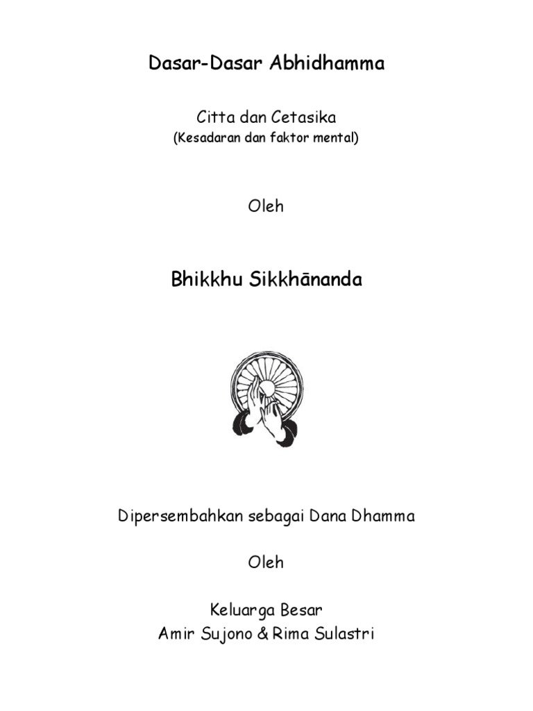 Dasar-Dasar Abhidhamma dan Citta | PDF