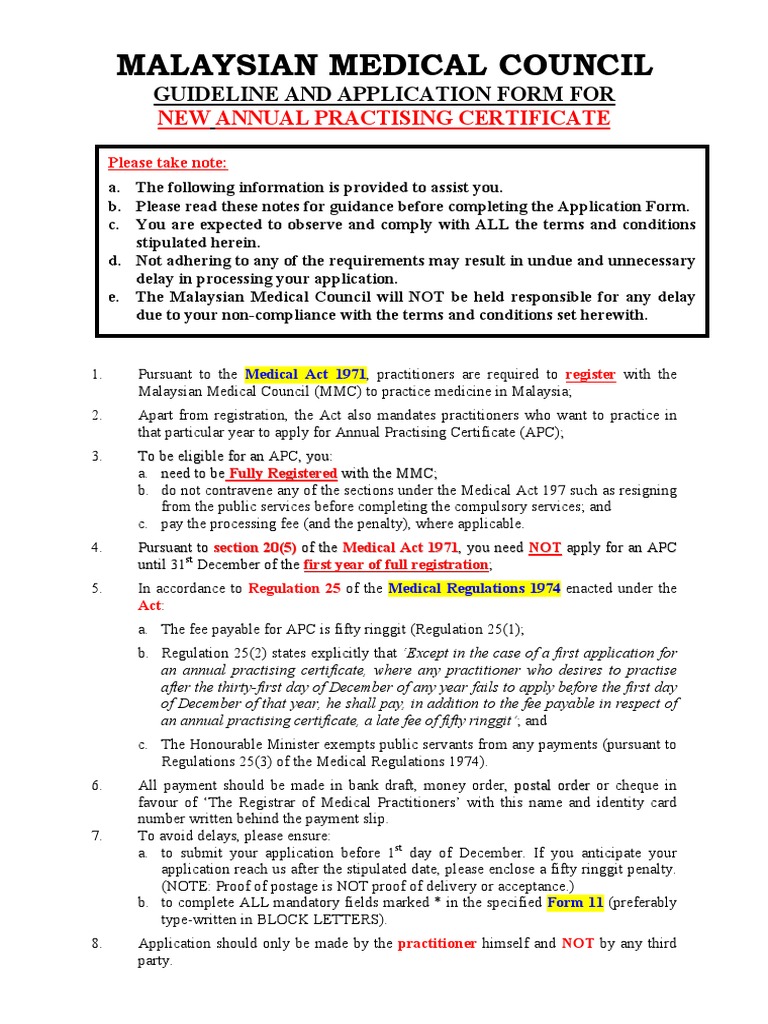 Annual Practicing Certificate (Apc) | PDF | Notary Public | Money Order