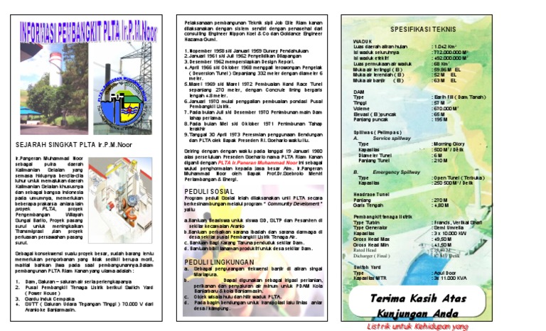 Brosur PLTA Riam Kanan | PDF