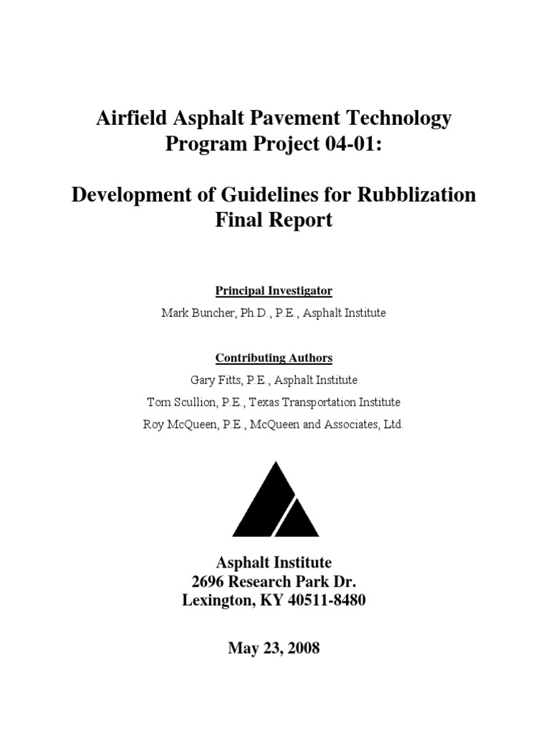 Rubblization - Final Report | PDF | Road Surface | Concrete