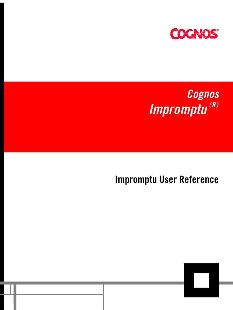 Cognos Impromptu User Reference 7.1 | PDF | File Format | Microsoft Excel