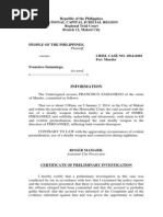 Sample Information For Murder | PDF | Prosecutor | Murder