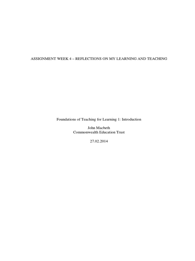 Assignment 2 Week4 Final | PDF | Creativity | Learning