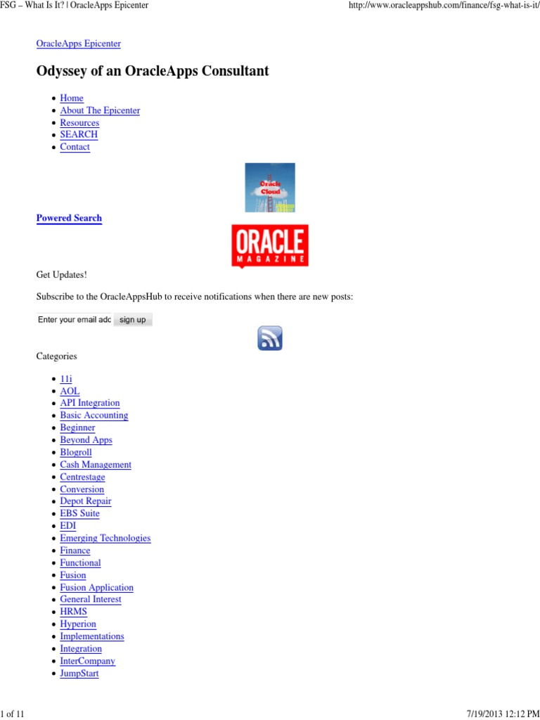 FSG - What Is It | PDF | Oracle Corporation | Accounting
