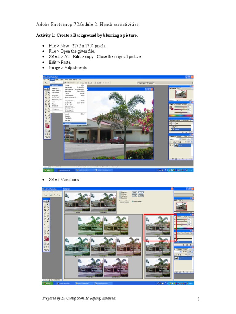 Adobe Photoshop 7 - 2 | PDF | Adobe Photoshop | Image Processing