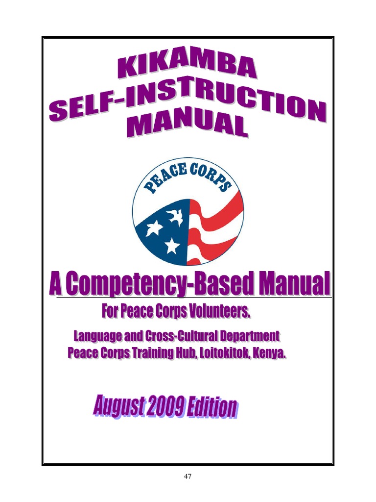 Kikamba Manual | PDF | Grammatical Number | Adjective