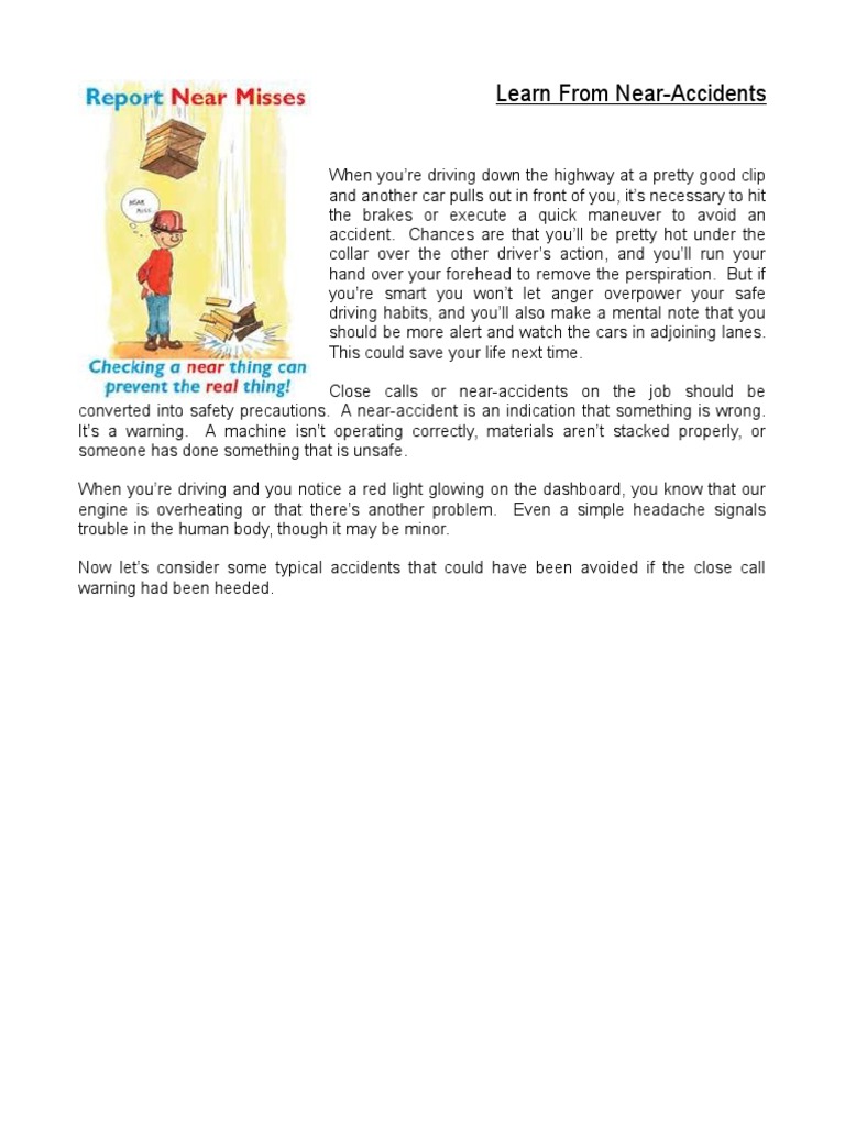 Learn From Near Accidents | PDF