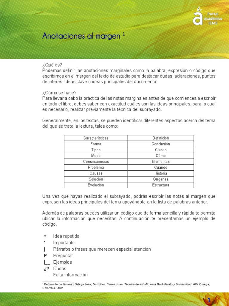 Anotaciones Marginales: Guía Práctica | PDF