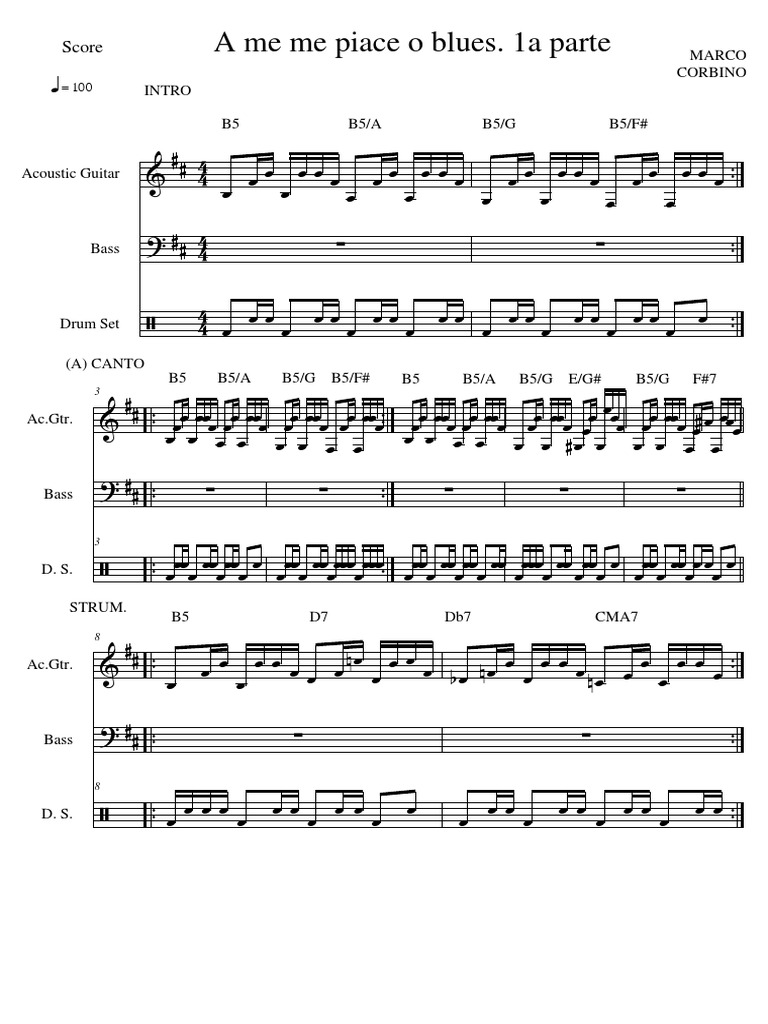 A Me Me Piace o Blues. 1a Parte | PDF