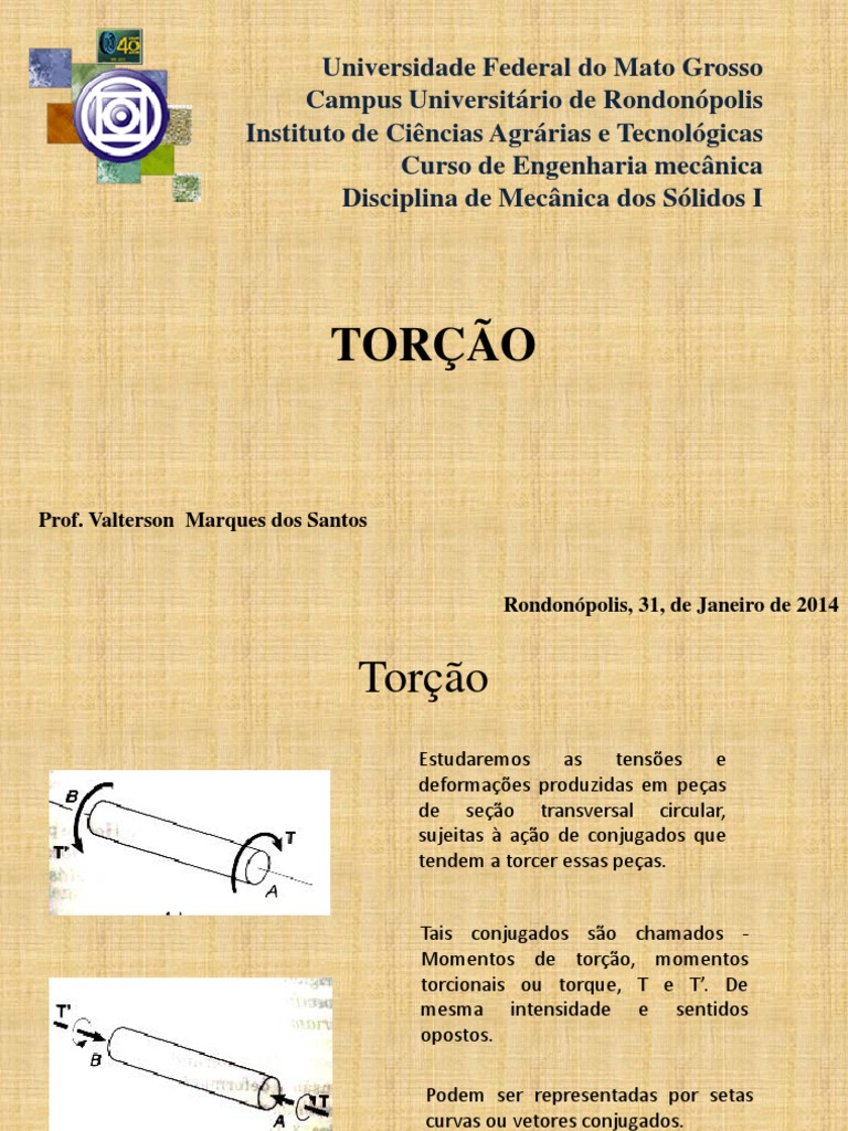 Torcao | PDF | Torque | Estresse (Mecânica)