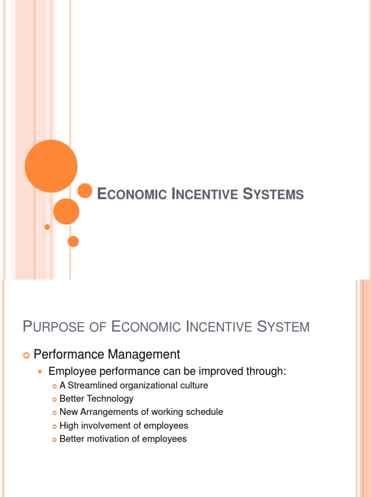 Economic Incentive Systems | PDF | Incentive | Profit (Accounting)