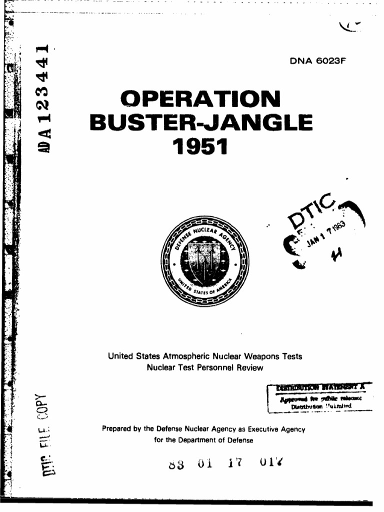 Operation Buster-Jangle, 1951 A123441 | Download Free PDF | United ...