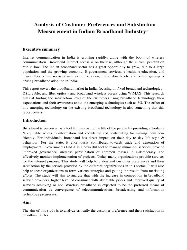 Research Methodology Term Paper | PDF | Internet Access | Fiber To The X